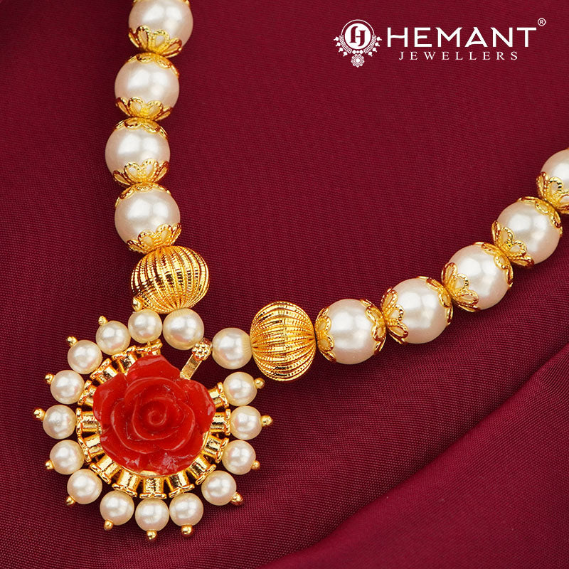 Traditional Maharashtrian Kolhapuri Moti Mala 8 MM Flower – Hemant ...