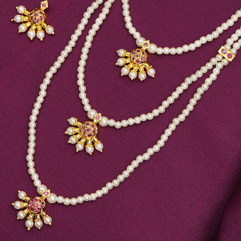 Traditional Maharashtrian Chinchpeti Moti Har Long 3 Step RC – Hemant ...