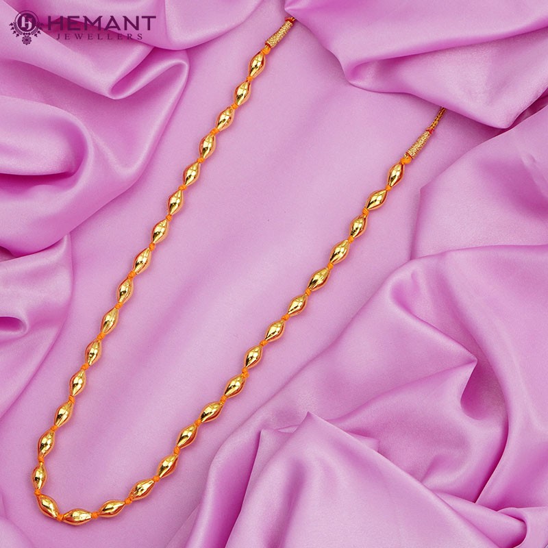 Traditional Maharashtrian Kolhapuri Micro Gold Plated Bor Mala Gonda G ...