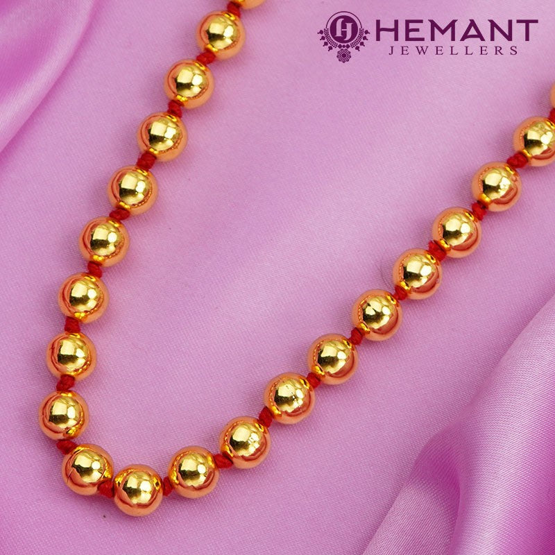 Traditional Maharashtrian Kolhapuri Micro Gold Plated Gol Mala Gonda R ...