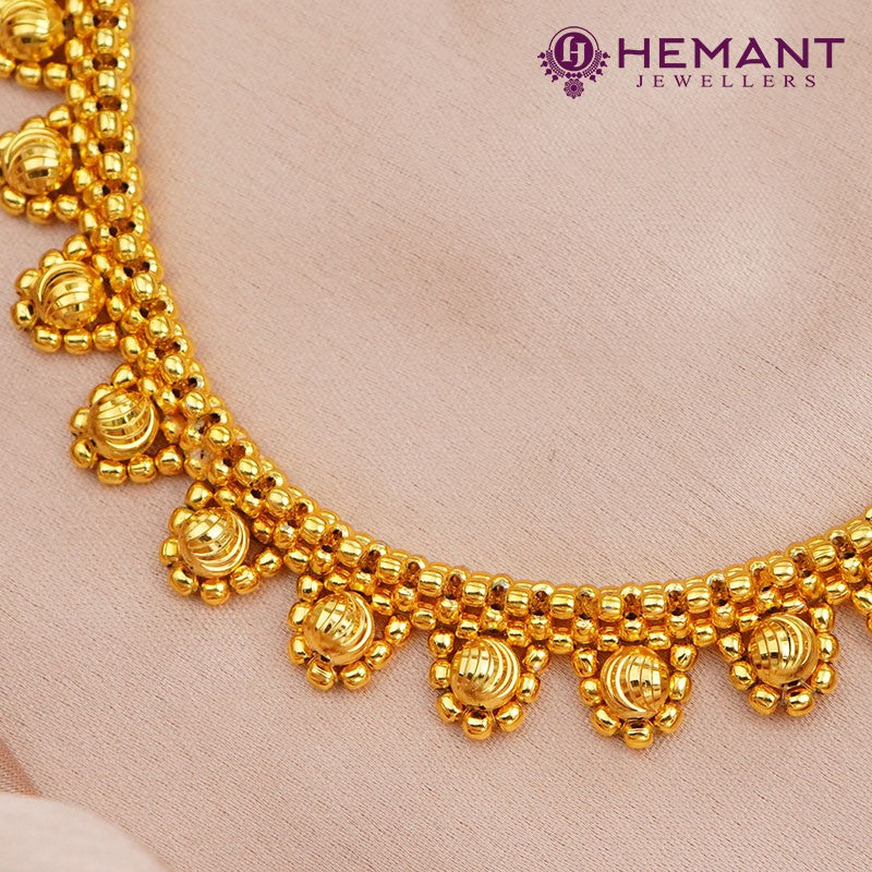 Traditional Maharashtrian Kolhapuri Micro Gold Plated Thushi 21 Vertic ...