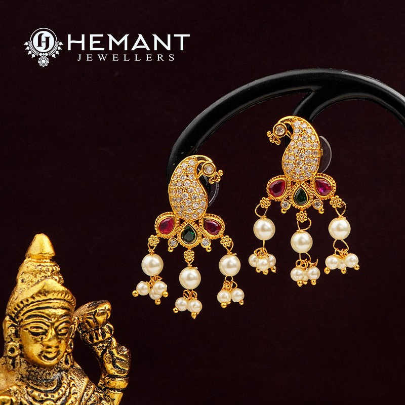 Traditional Maharashtrian Rani Haar Moti Peacock Stone WT – Hemant ...
