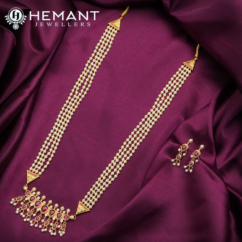 Traditional Maharashtrian Rani Haar Moti Puneri 7 Stone – Hemant Jewellers